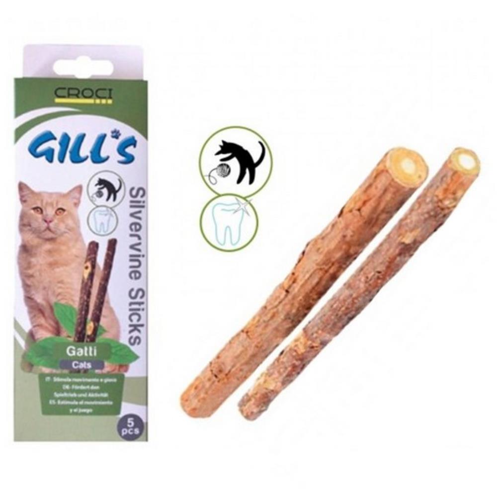 Gills silvervine stapici za macke 5 kom