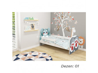 ACMA VII ANIMALS Krevet za decu 180x80 cm White VII + GRATIS DUSEK dezen 1