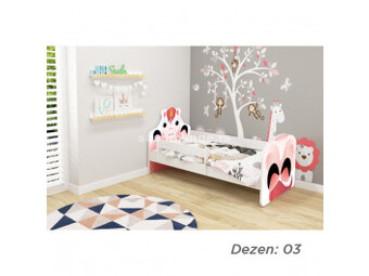 ACMA VII ANIMALS Krevet za decu 160x80 cm White VII + GRATIS DUSEK dezen 3