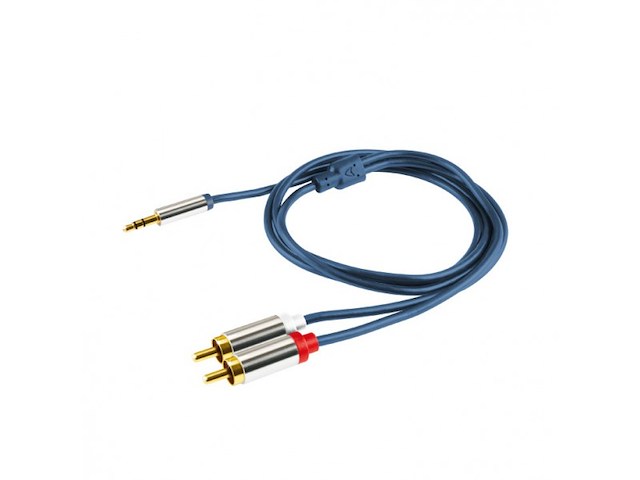 Kabl 3.5mm stereo muški-2xRCA muški 1.0m OFC