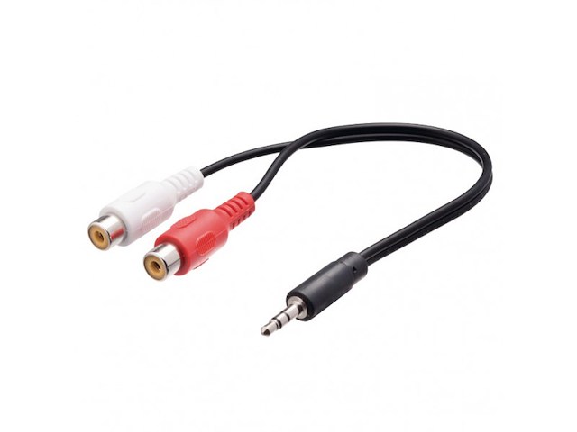 Kabl 3.5mm stereo muški-2xRCA ženski 0.2m