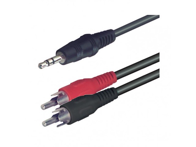 Kabl 3.5mm stereo muški-2xRCA muški 10m