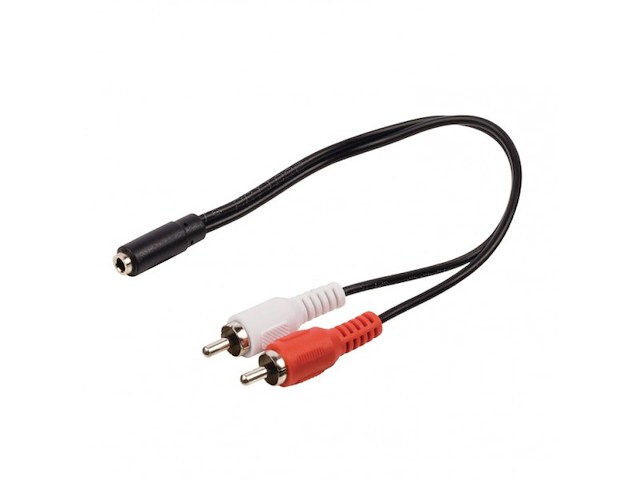 Kabl 3.5mm stereo ženski-2xRCA muški 0.15m