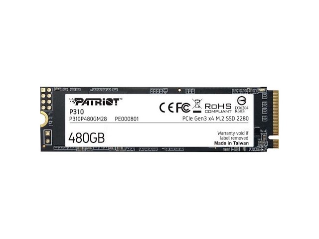 SSD M.2 NVMe 480GB Patriot P310 1700MBs/1500MBs!