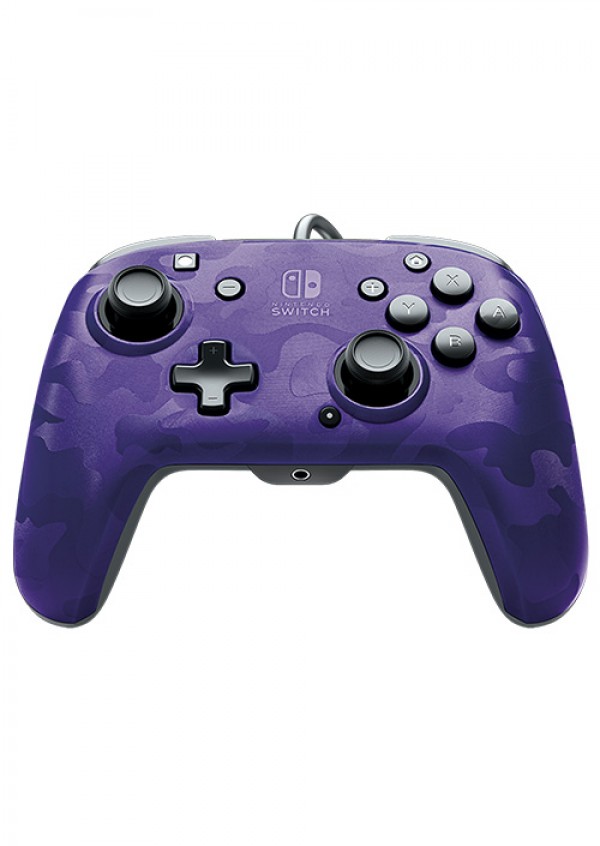 Nintendo Switch Faceoff Deluxe Controller + Audio Camo Purple