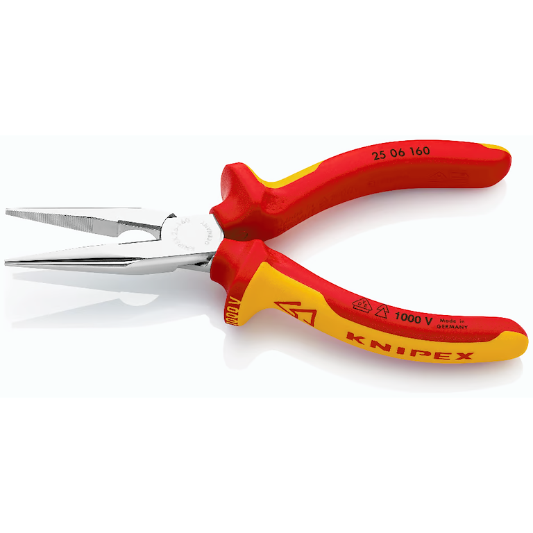 Knipex – Klešta špic prava sa bočnim sečenjem 160mm izolovana na 1000V – 25 06 160