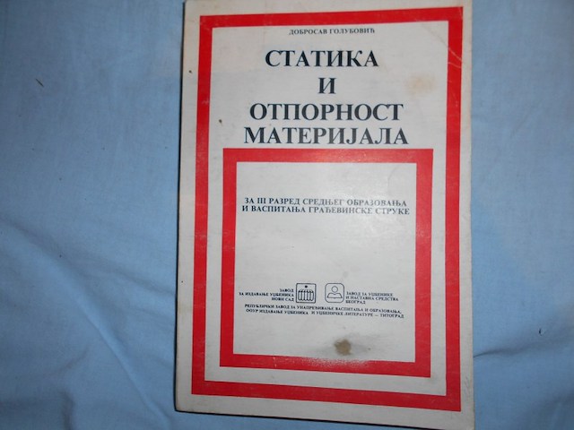 Statika i otpornost materijala za 3.r.sš građevinske