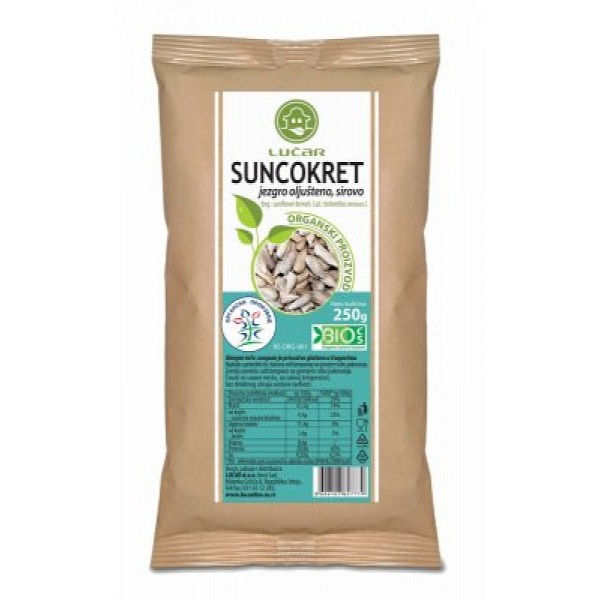 Suncokret sirovi organski jezgro 100g Lučar