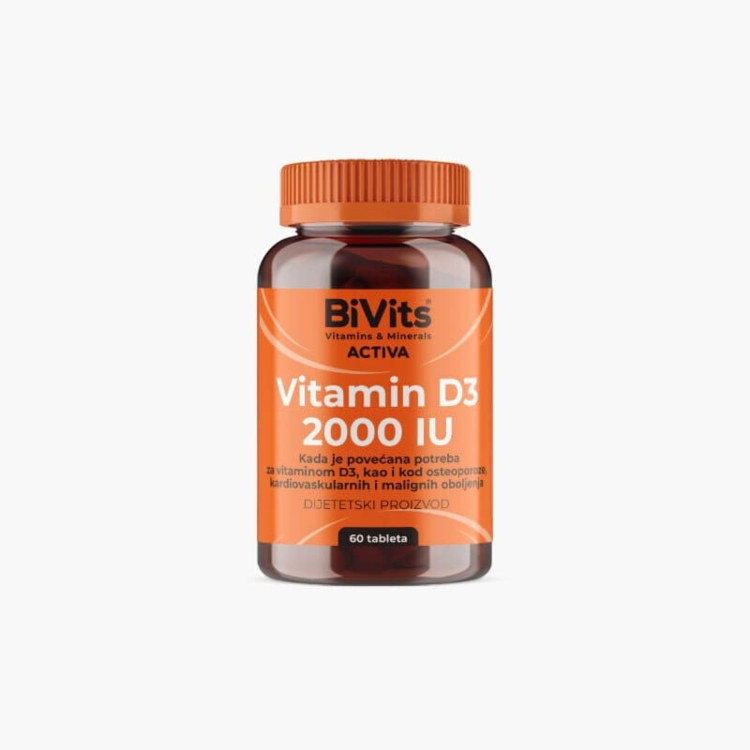 BiVits Activa vitamin D3 2000IU 60 tableta