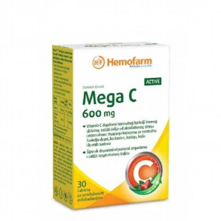 Mega C Active 600mg 30 tableta