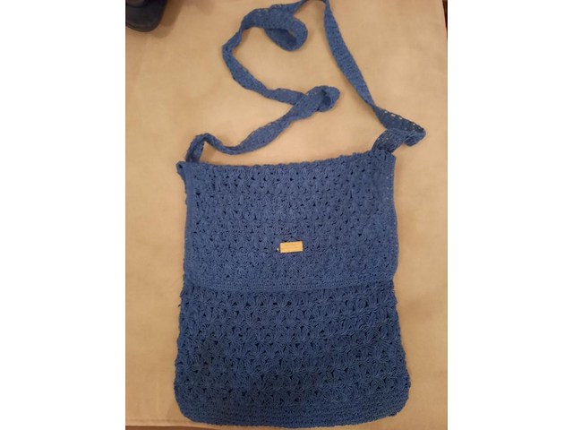 PIKARD  pletena plava tašna