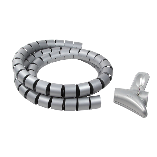 LogiLink spiralni držač za kablove 1.5m x 28mm srebrni