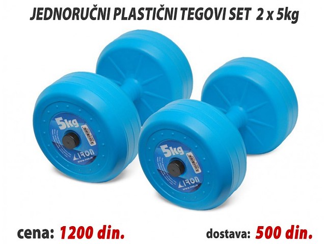 Tegovi / bučice 2x 5kg tegovi / tegovi 10kg tegovi set