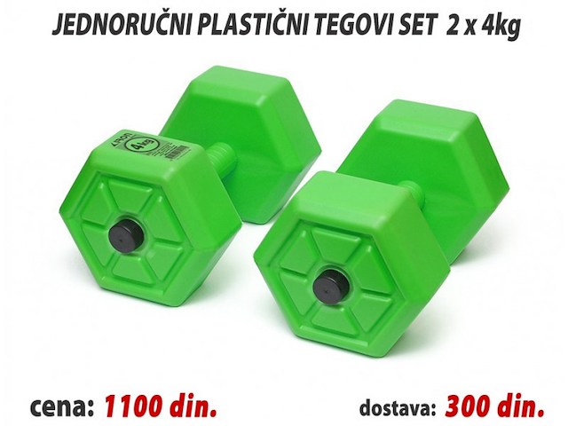 Tegovi / bučice 2 x 4kg tegovi / tegovi 8kg tegovi set