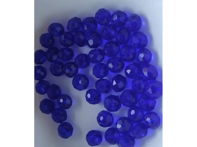 (A723) Facetirane rondel perle plava 50kom