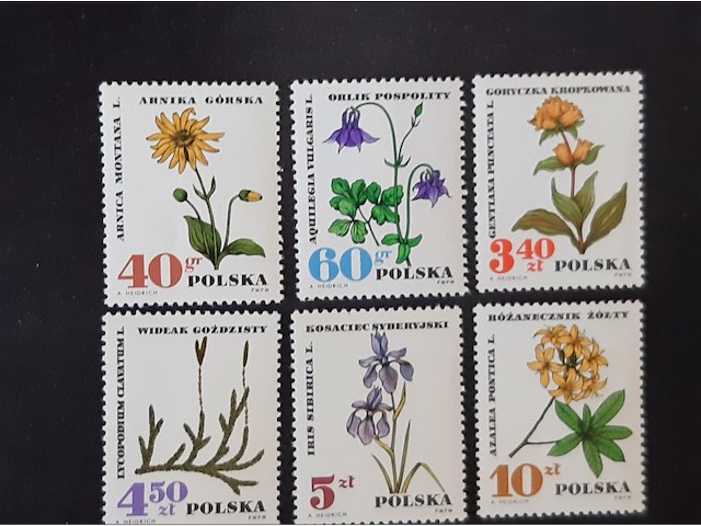 Marke 1786 Poljska flora cela serija