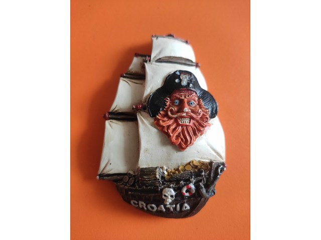 Magnet za frižider Hrvatska piratski brod