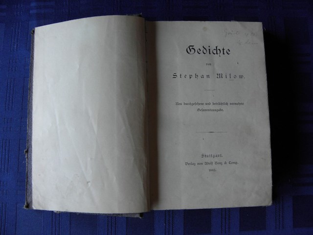 Gedichte, Stephan Milow, 1882. god