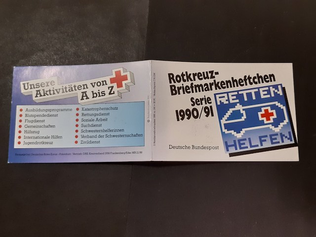Nemačka 1990. Karnet Crveni Krst # Žig. komplet