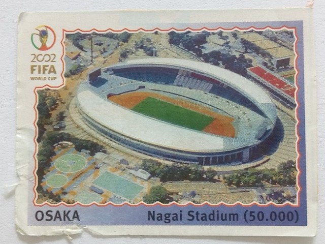 FIFA 2002 sličica stadion Osaka, vađena