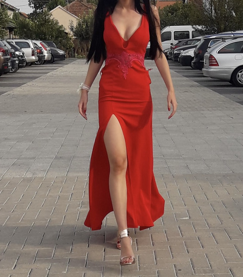crvena duga haljina
