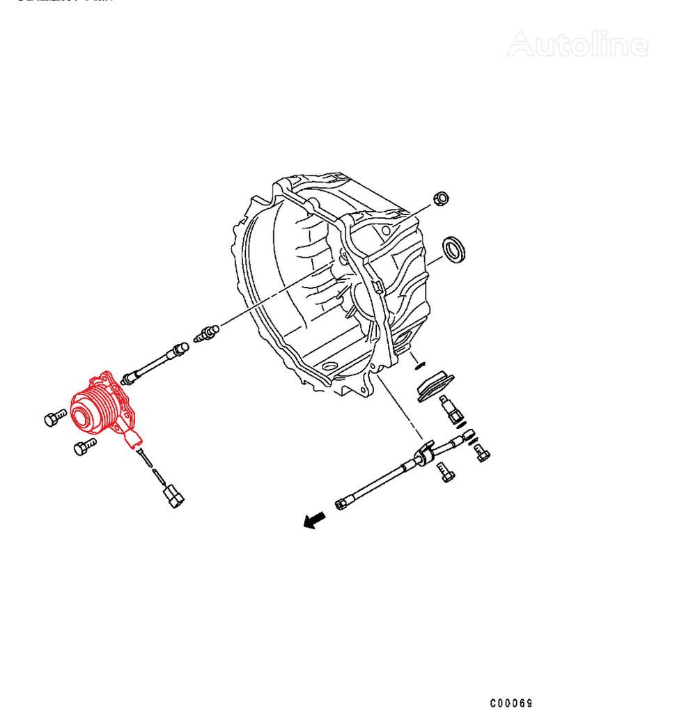 Mitsubishi - CLUTCH SLAVE CYLINDER/CYLINDER ASSY CLUTCH POWER - ME523209 glavni cilindar kvačila za Mitsubishi FUSO CANTER - SIŁOWNIK SPRZĘGŁA kamiona