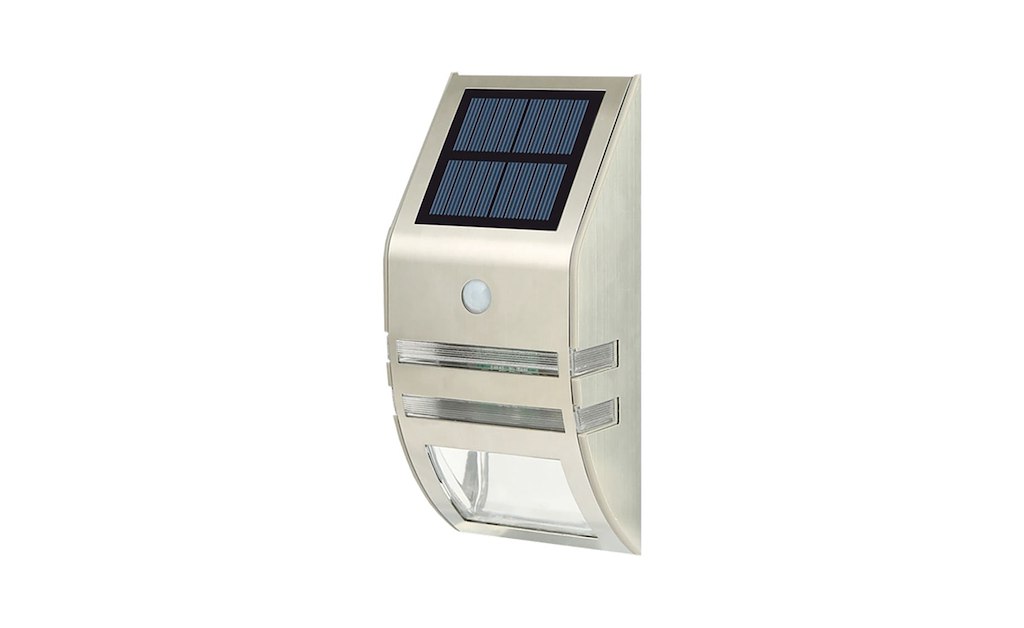 Solarna zidna lampa sa senzorom pokreta LED 7,8x5x17cm srebrna