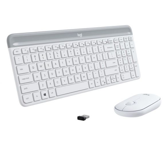 Logitech - Logitech MK470 Slim Wireless Keyboard and Mouse Combo OffWhite - US