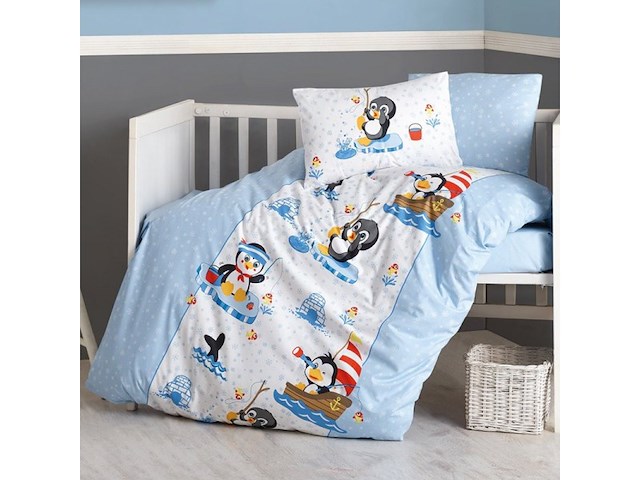 Beby posteljina -cbbaby line penguen mavi