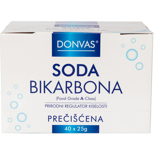 SODA BIKARBONA DONVAS® prečišćena, kesice 40x25g