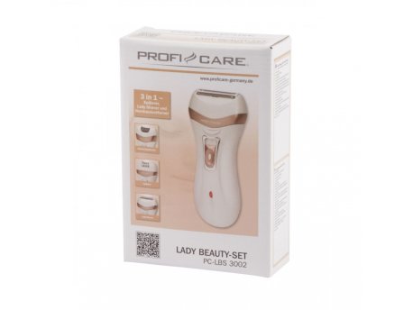 PROFICARE Set za negu - PC-LBS 3002 3 u 1 epilator, brijač i turpija za pete