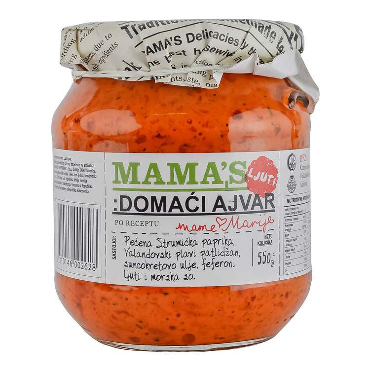 Mama's domaći ajvar ljuti pasterizovani 550g