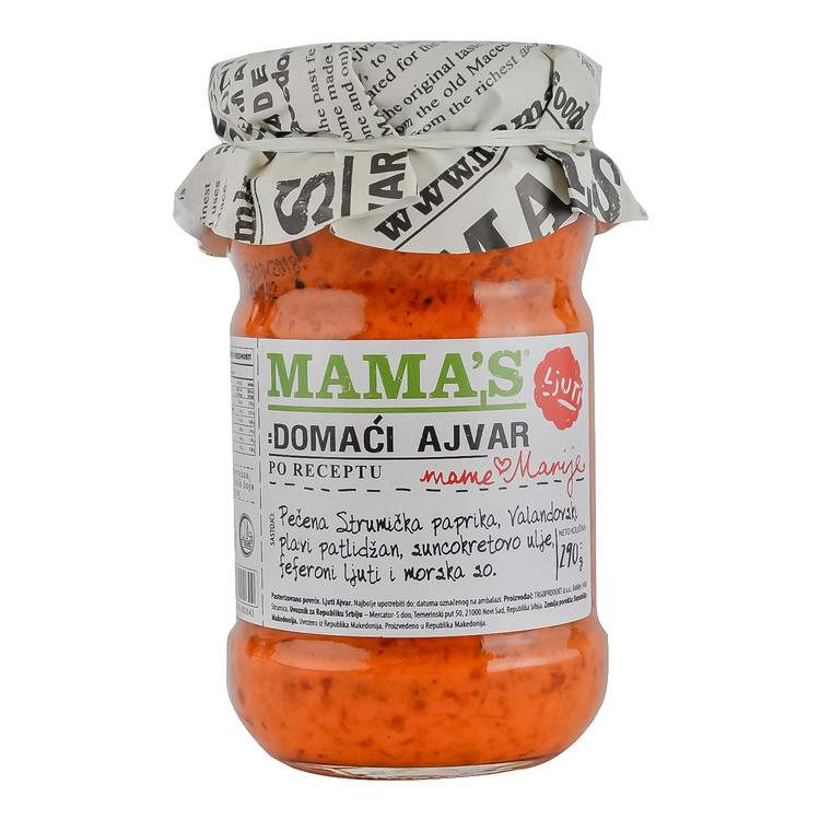 Mama's domaći ajvar ljuti pasterizovani 290g