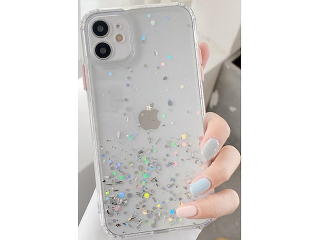 MCTK6-IPHONE 13 Mini * Furtrola 3D Sparkling star silicone Transparent (139)