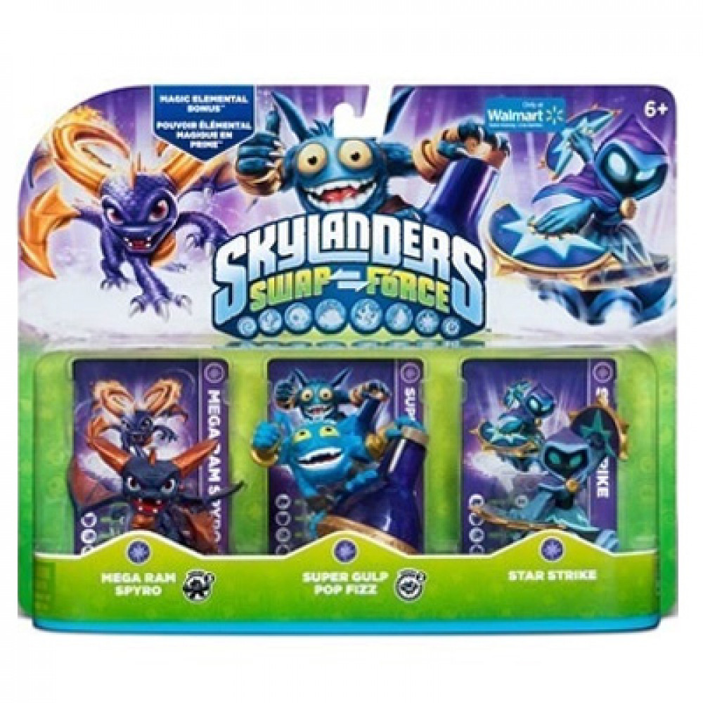 Skylanders SWAP Force Magic Triple Pack (Mega Ram Spyro + Super Gulp Pop Fiz + Star Strike)