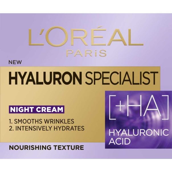 L'Oreal Paris Hyaluron Specialist noćna hidratantna krema za vraćanje volumena 50 ml