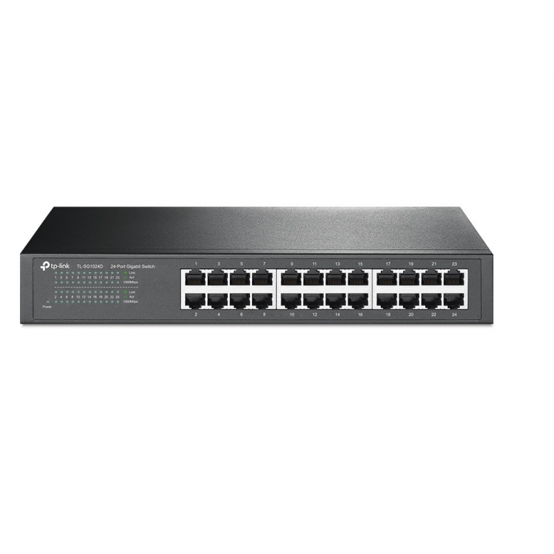 Switch TP-LINK TL-SG1024D Gigabit/24x RJ45/10/100/1000Mbps/Desktop/Rackmount metalno kuciste