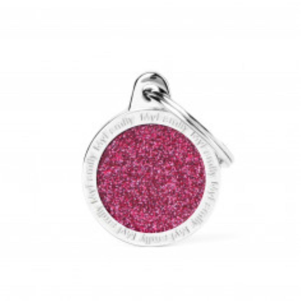 SMALL CIRCLE GLITTER PINK