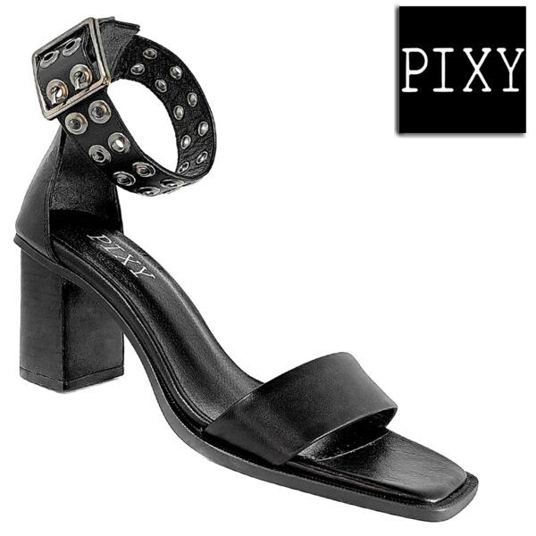 “PIXY” crna kožna sandala