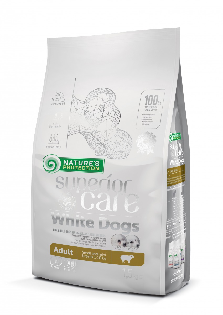 Nature's Protection SC White dog small lamb - Hrana za odrasle male bele pse sa jagnjetinom