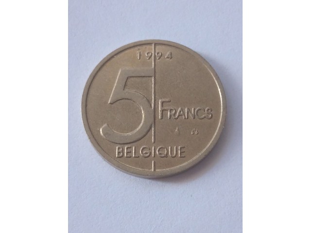 5 Francs 1994.g - Belgija -