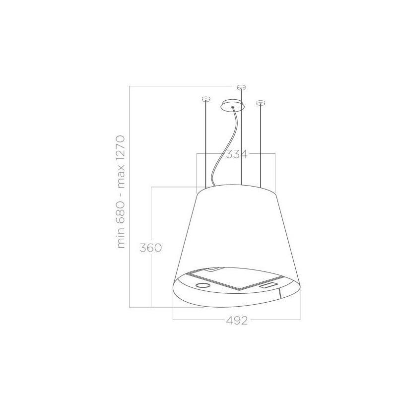 Elica ostrvski aspirator JUNO BL/F/50