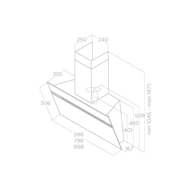 Elica dekorativni aspirator STRIPE BL/A/60/LX