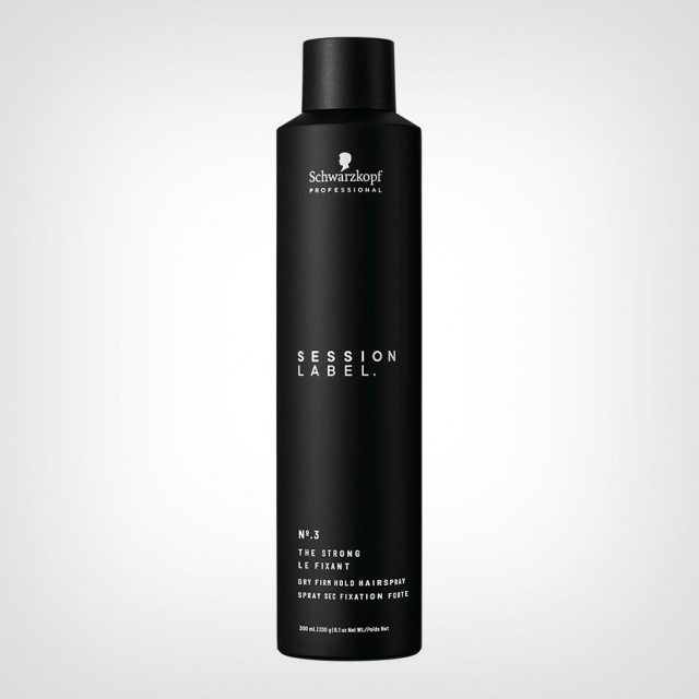 SCHWARZKOPF PROFESSIONAL SESSION LABEL THE STRONG DRY FIRM HOLD HAIRSPRAY 300ML