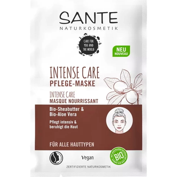 SANTE INTENSE CARE MASKA – ORGANSKI ŠI BUTER I ORGANSKA ALOJA VERA 2X4ML