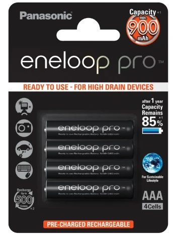 Panasonic Eneloop Pro (BK-4HCDE/4BE) punjive baterije AAA