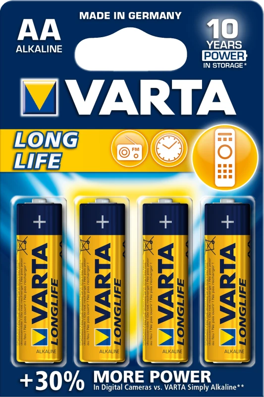 Varta LR6 Longlife 4 baterije AA