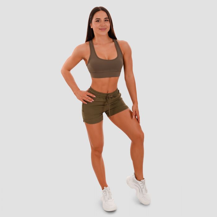 Sportski grudnjak Mesh Panel Olive - GymBeam