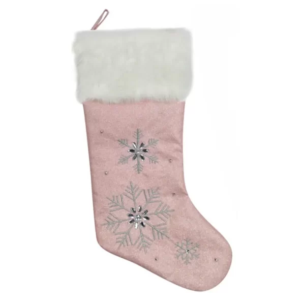 Sock elegance, novogodišnja čarapa, roze, 50cm