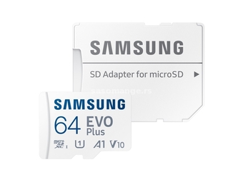 SAMSUNG EVO PLUS MicroSD Card 64GB class 10 + Adapter MB-MC64KA